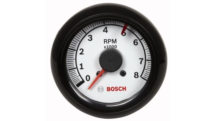 Sport II 2-5/8" Tachometer (White Face) - FST 7904 | Bosch Diagnostics