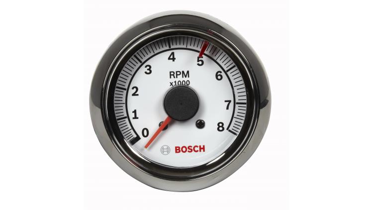 Sport II 2-5/8" Tachometer (White Face) - FST 7911 | Bosch Diagnostics